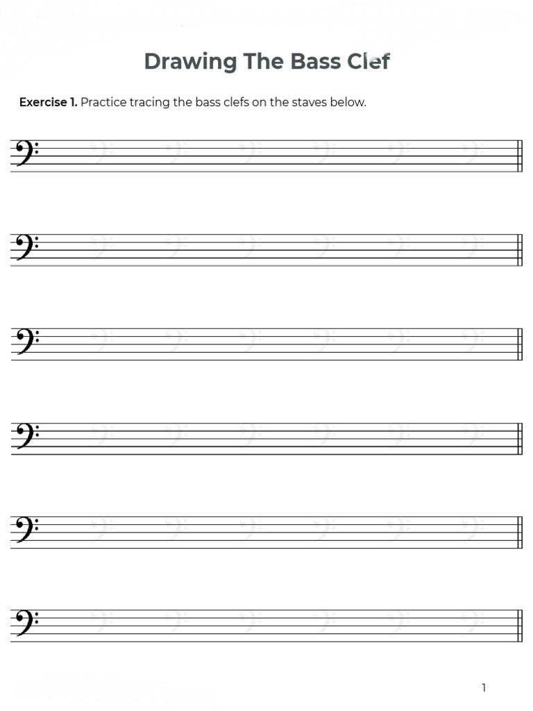 Clefs Bass Drawing 1 Done | PDF