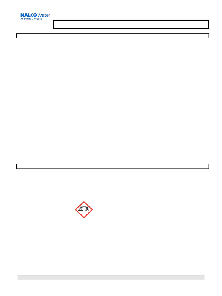Nalco 2584 Safety Data Sheet | PDF | Personal Protective Equipment ...