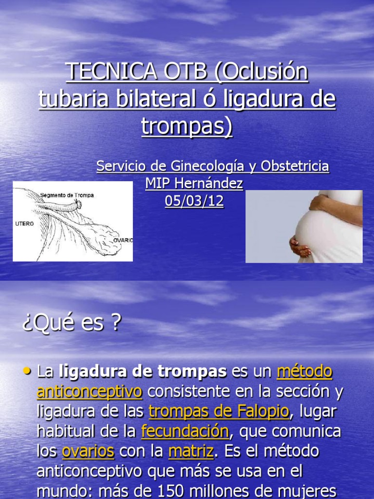 Técnica OTB | PDF | Ciencias de la Salud | La salud de la mujer