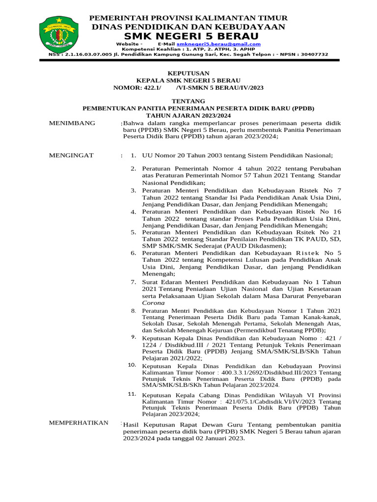 SK PPDB 2023 | PDF