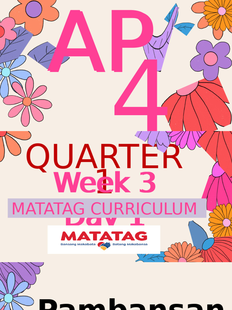 Ap 4 WK 3 Matatag Q1 | PDF