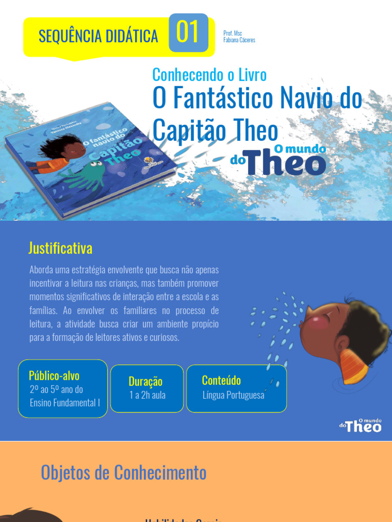 Sequência Didática 01 - Conhecendo o Livro O Fantástico Navio Do Capitão Theo | PDF | Autismo ...