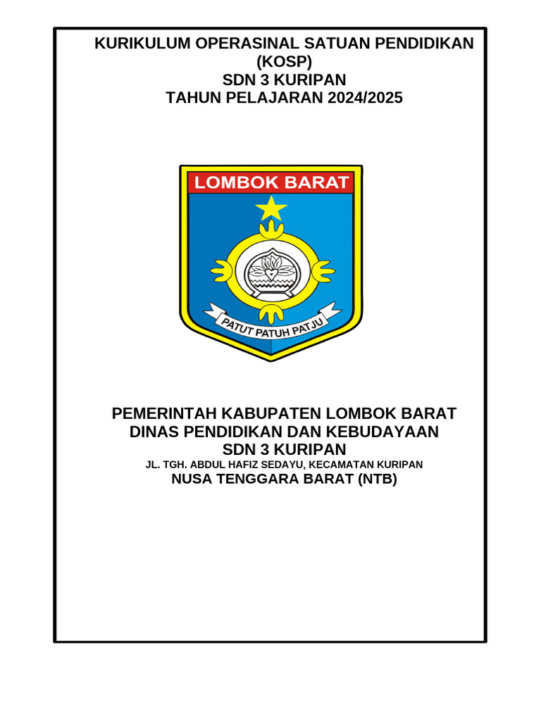 KSP SDN 3 Kuripan 2024-2025 | PDF