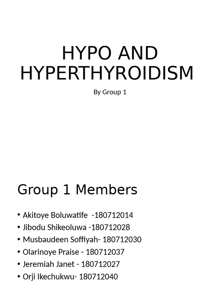 Understanding Hypo and Hyperthyroidism | PDF | Thyroid | Hyperthyroidism