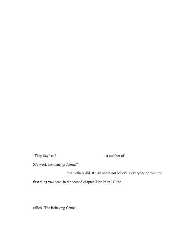 They Say I Say Chapters 1 & 2 Summary | PDF