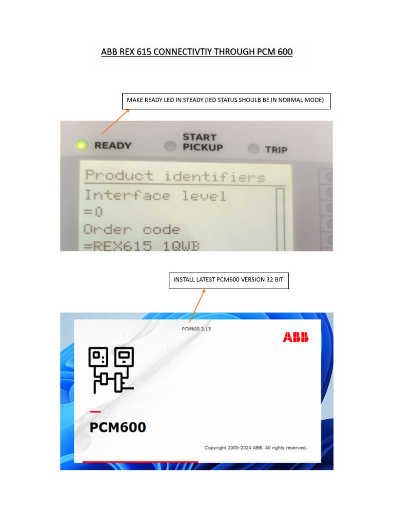 REX 615 Connectivity via PCM 600 | PDF