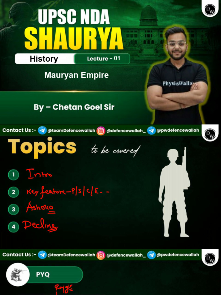 Mauryan Empire 01 Class Notes | PDF