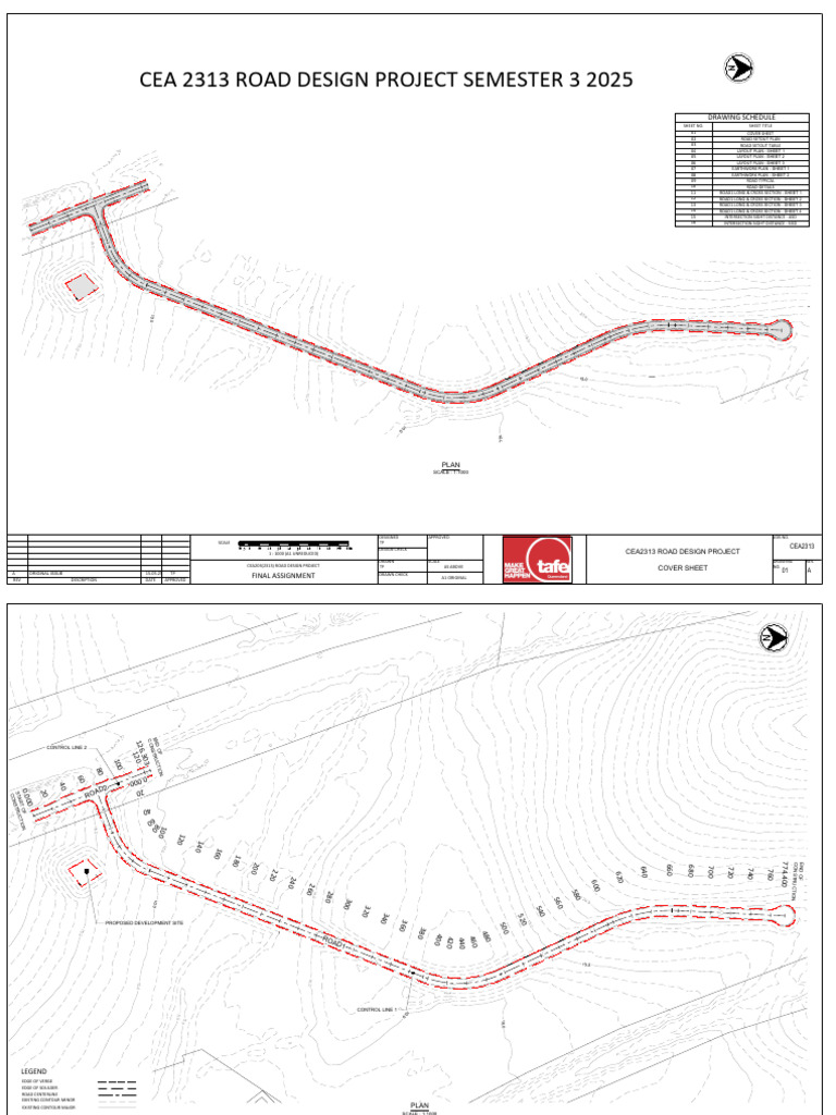 CEA2313 Road Design Project Plans | PDF