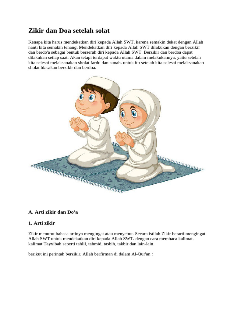 Zikir dan Doa Setelah Sholat Fardhu | PDF