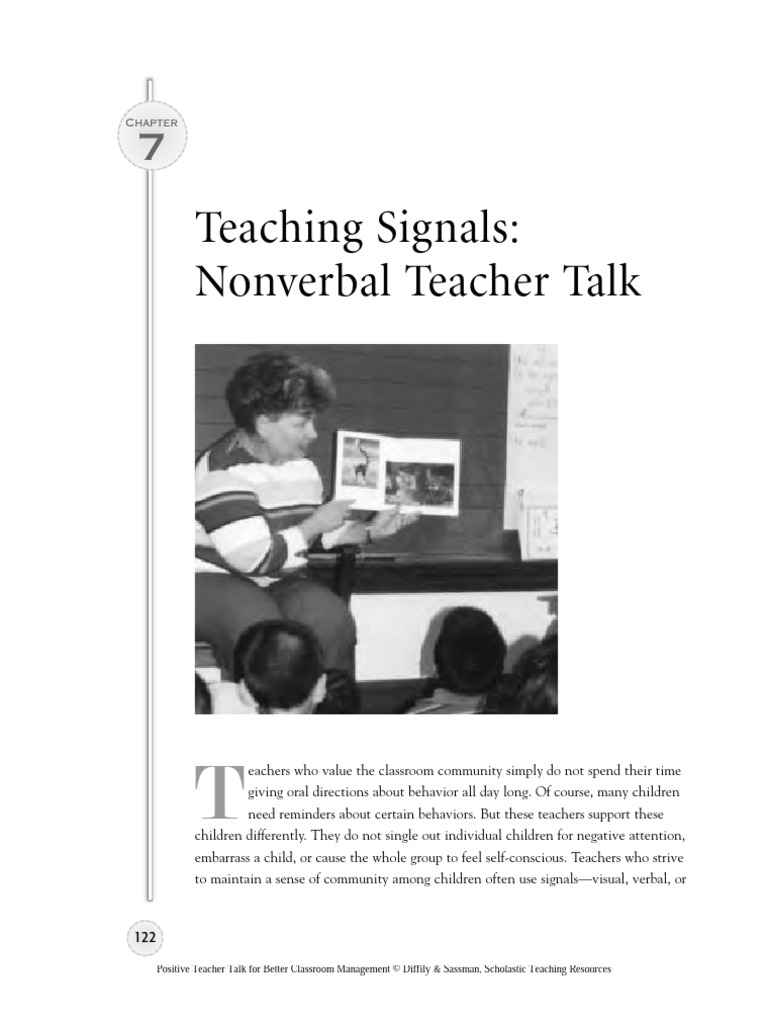 Positive Teacher Talk 7 | PDF | Classroom Management | Teachers