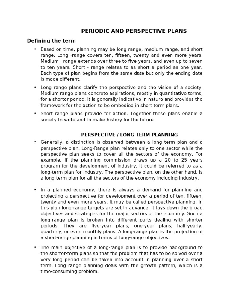 Understanding Perspective Planning | PDF | Economies