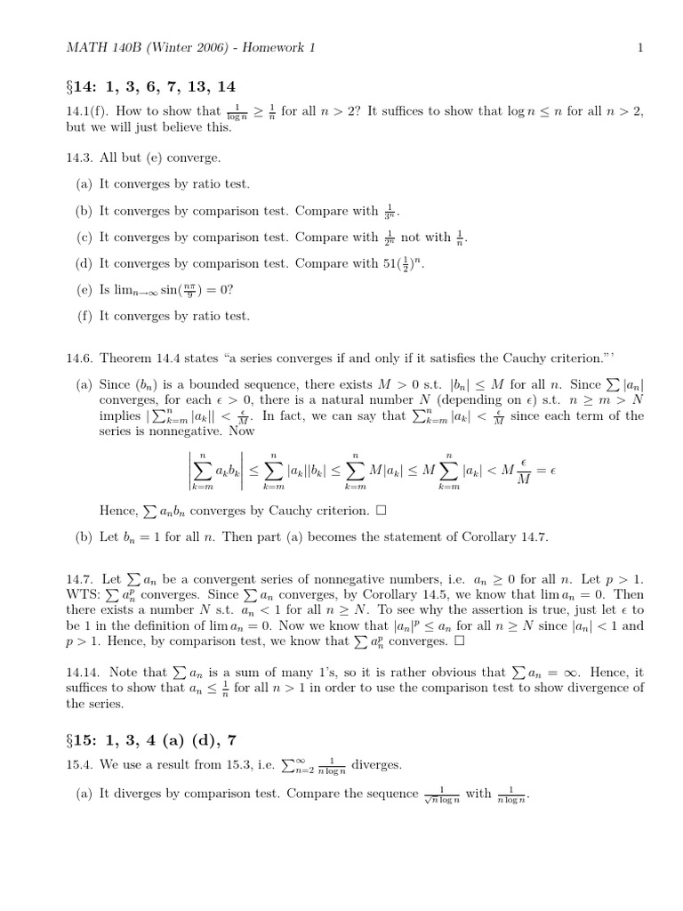N N N N : MATH 140B (Winter 2006) - Homework 1 | PDF | Mathematics ...