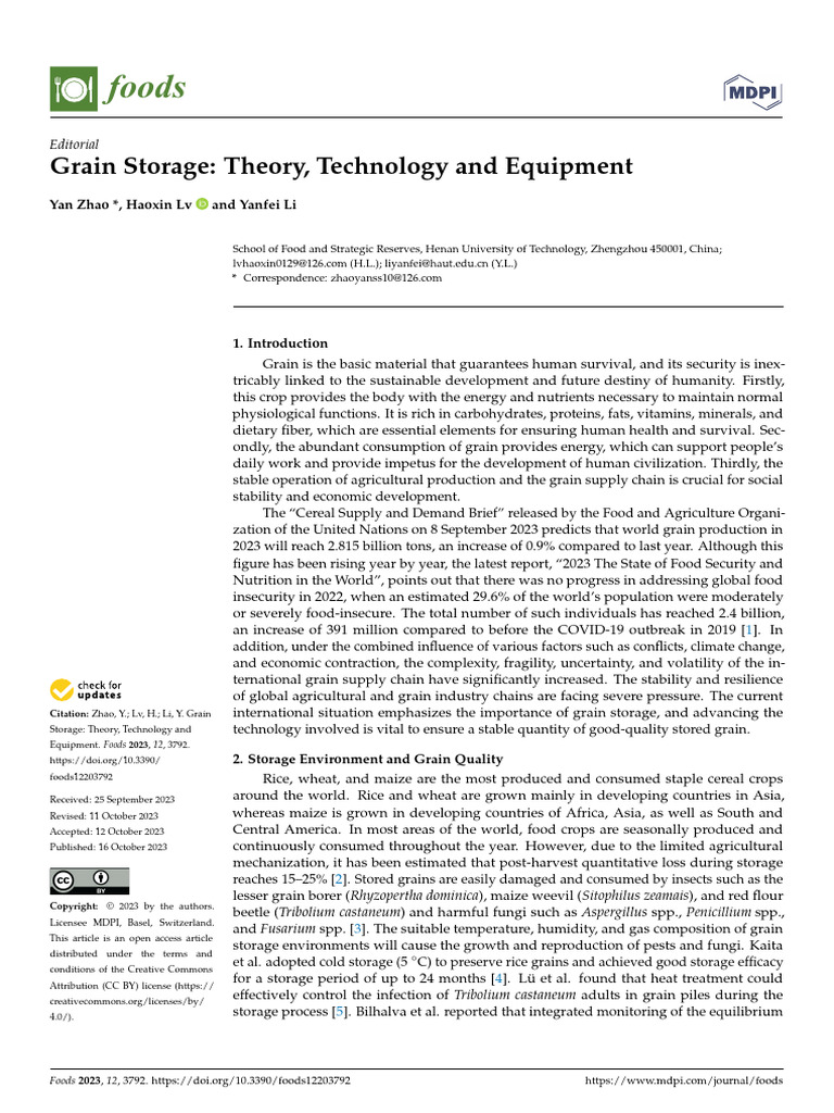 Grain Storage | PDF | Cereals | Foods