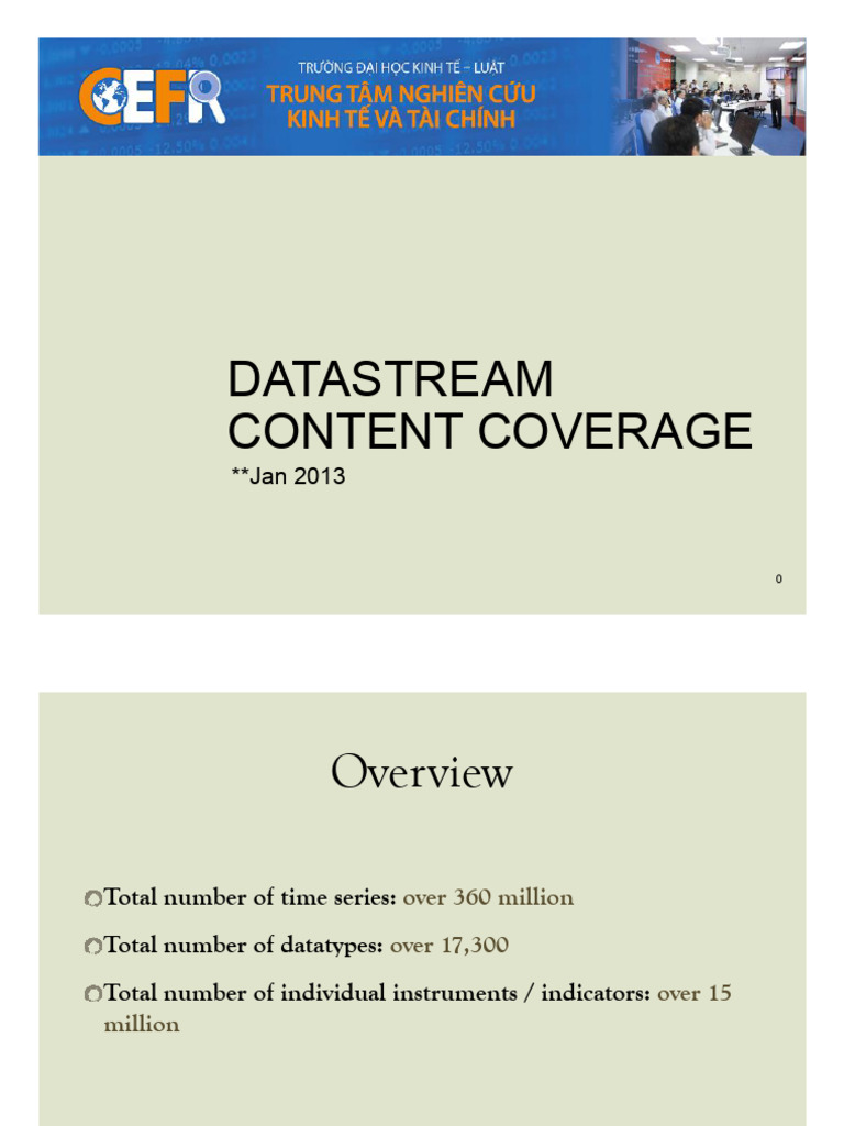 Datastream and Research | PDF | Derivative (Finance) | Private Sector