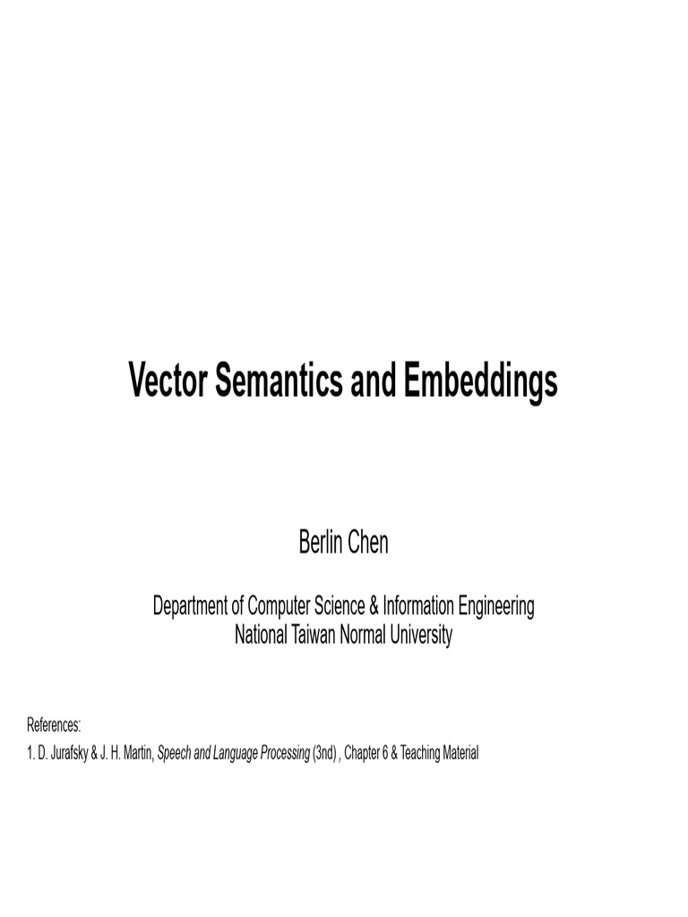 Vector Semantics in NLP | PDF | Euclidean Vector
