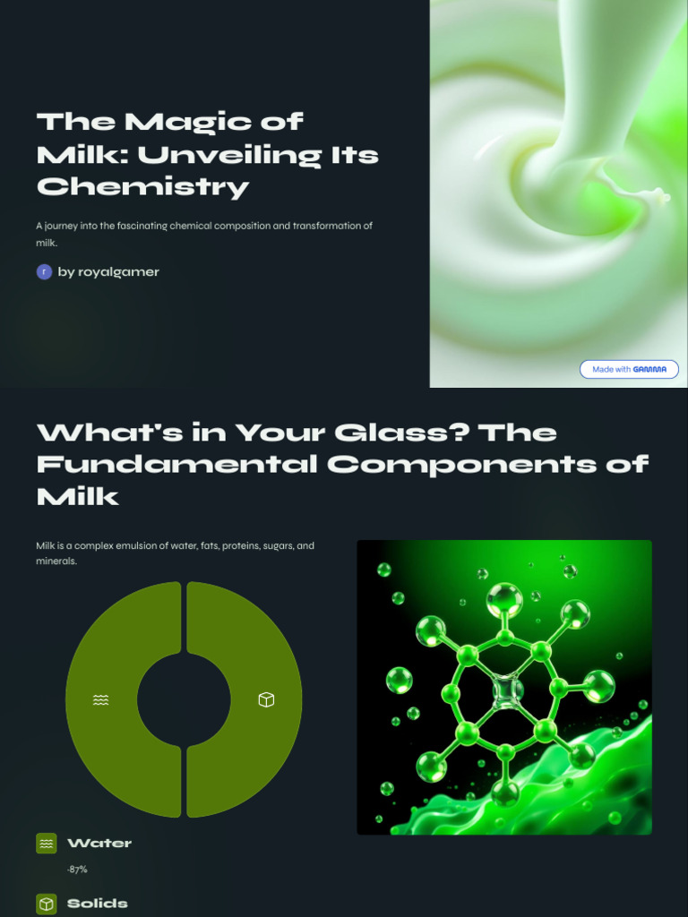 The Magic of Milk Unveiling Its Chemistry | PDF | Milk | Digestion