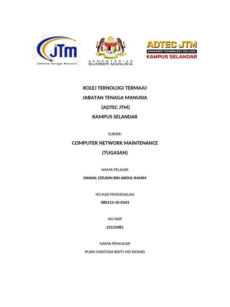 Format Muka Depan | PDF