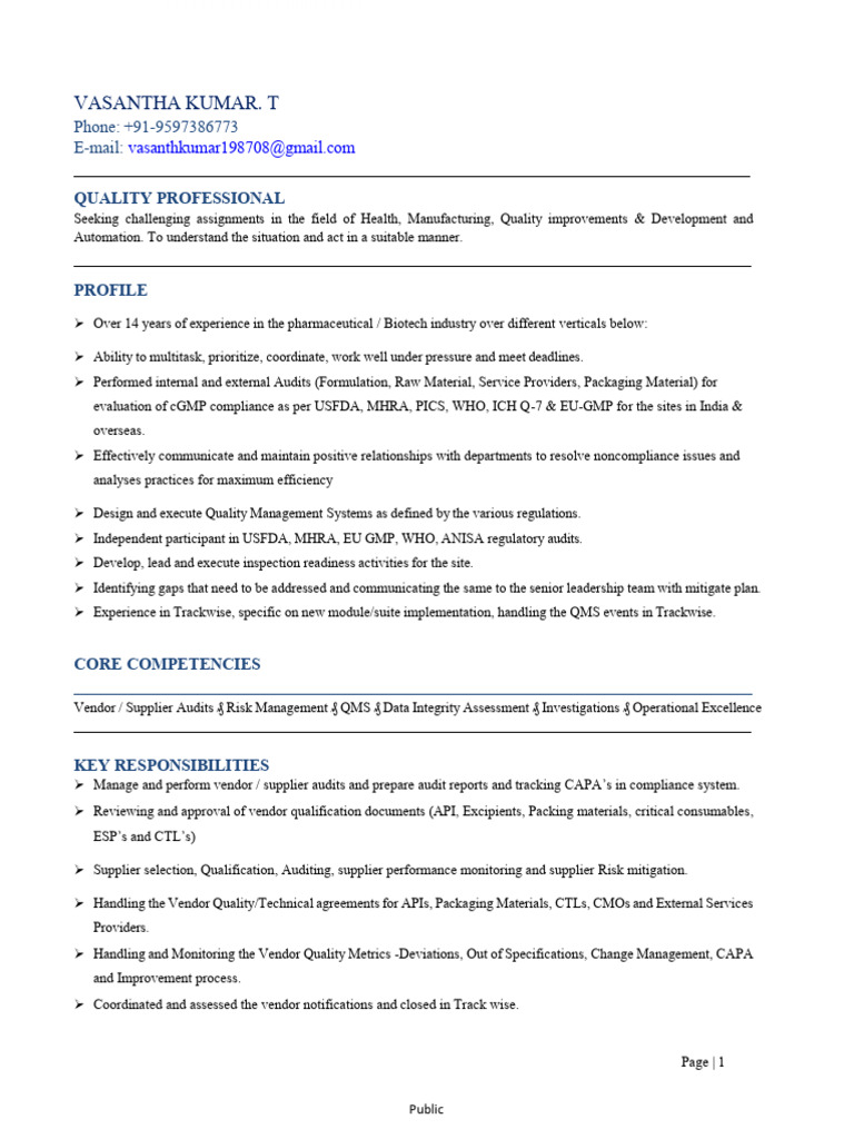 Naukri Vasanthakumar.T (14y 0m) | PDF | Business