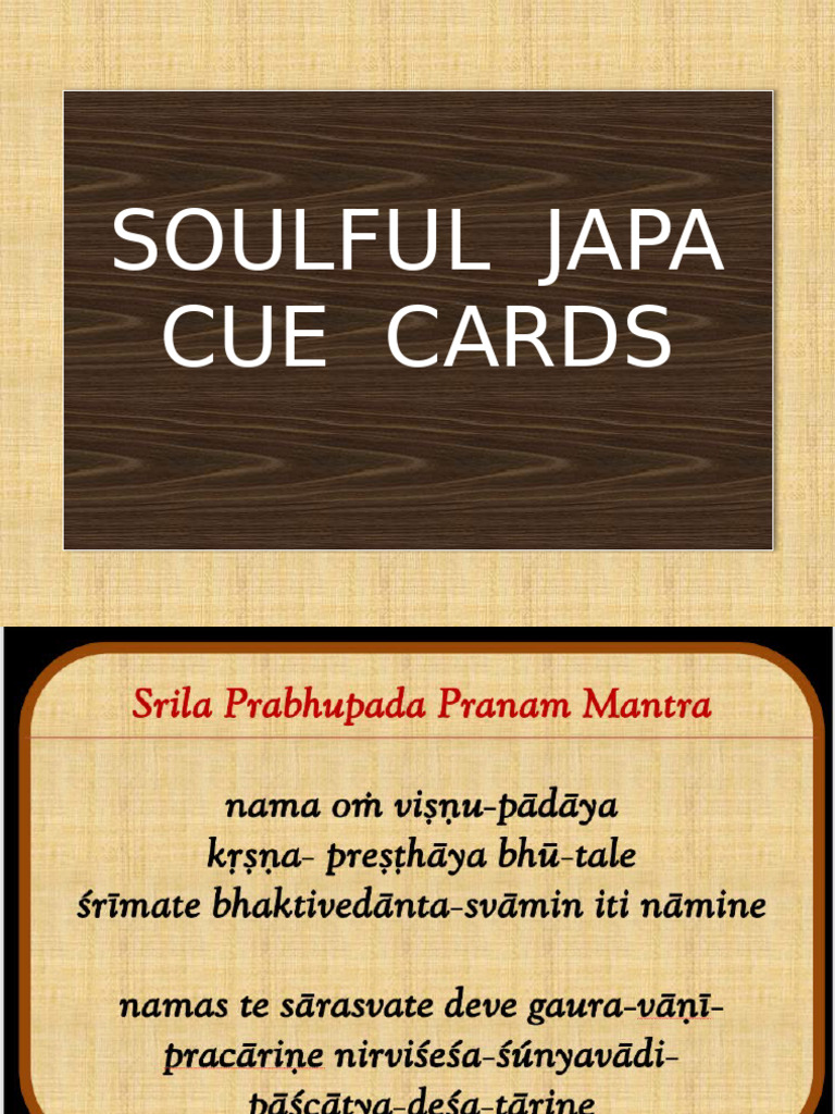 Cue Cards Slide Show Nov 4! | PDF