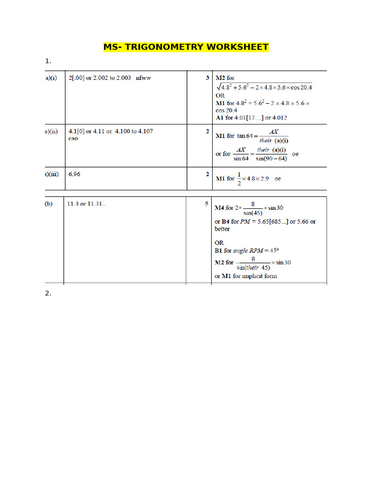 Ms Trigonometry | PDF