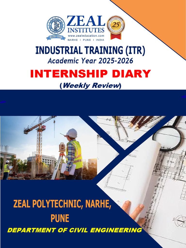 Civil Engineering Internship Diary 2025-26 | PDF | Educational Stages ...
