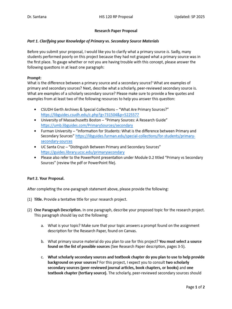 Research Paper Proposal (HIS120) | PDF | Apa Style | Human Communication