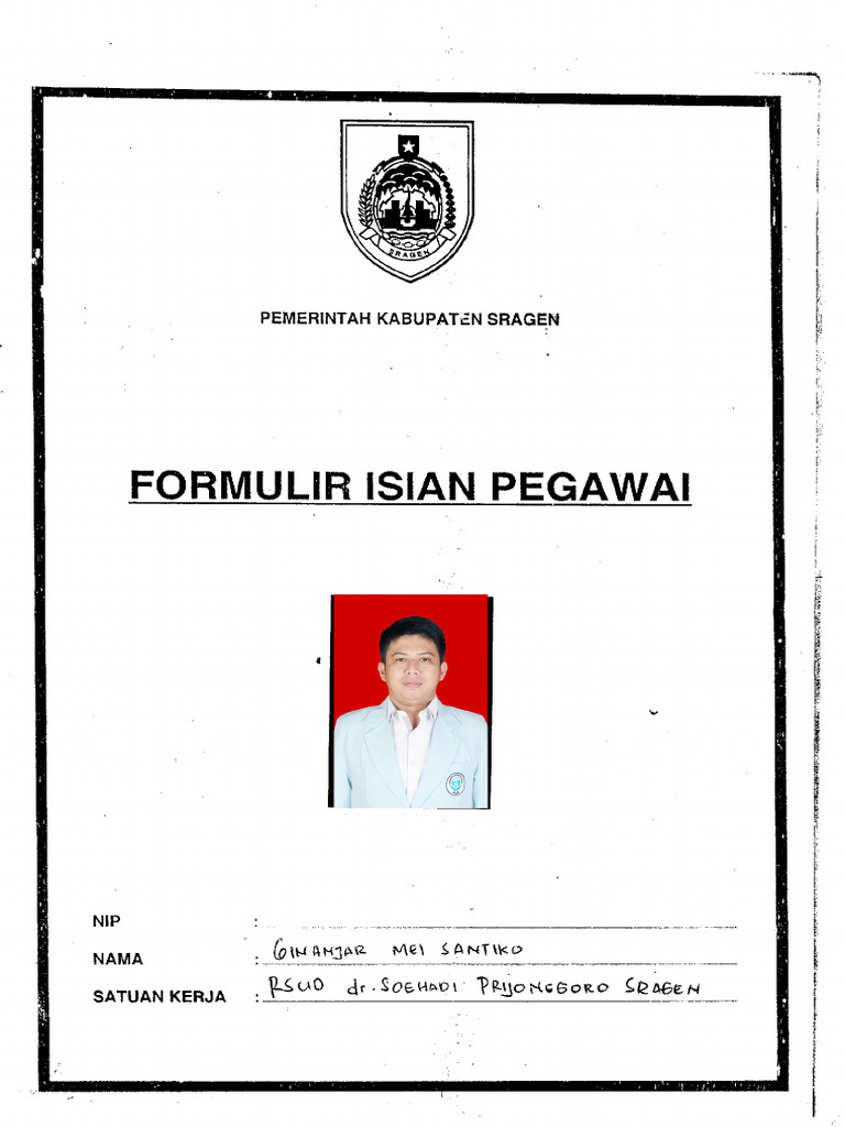 Formulir Isian Pegawai Ginanjar | PDF