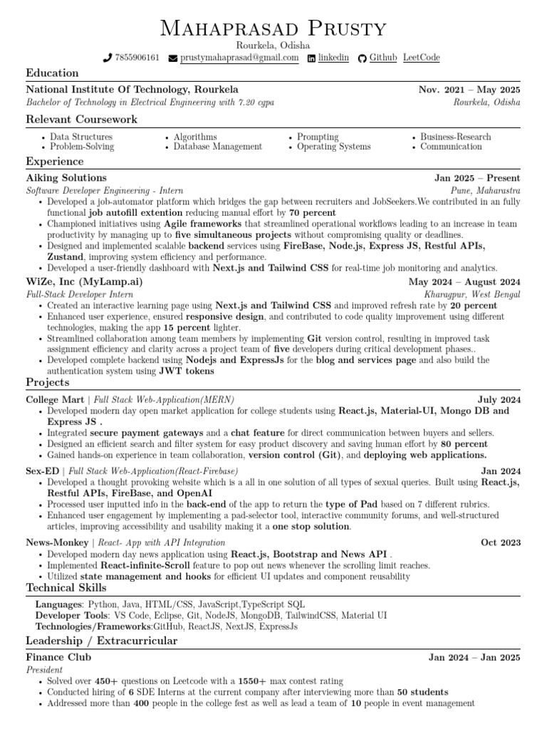 Jake's Resume Overview | PDF | Software Engineering | Information ...