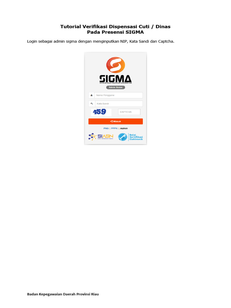 Tutorial Verifikasi Dispensasi Cuti Dan Dinas | PDF