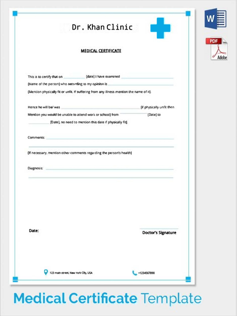 Medical Certificate Template Example | PDF