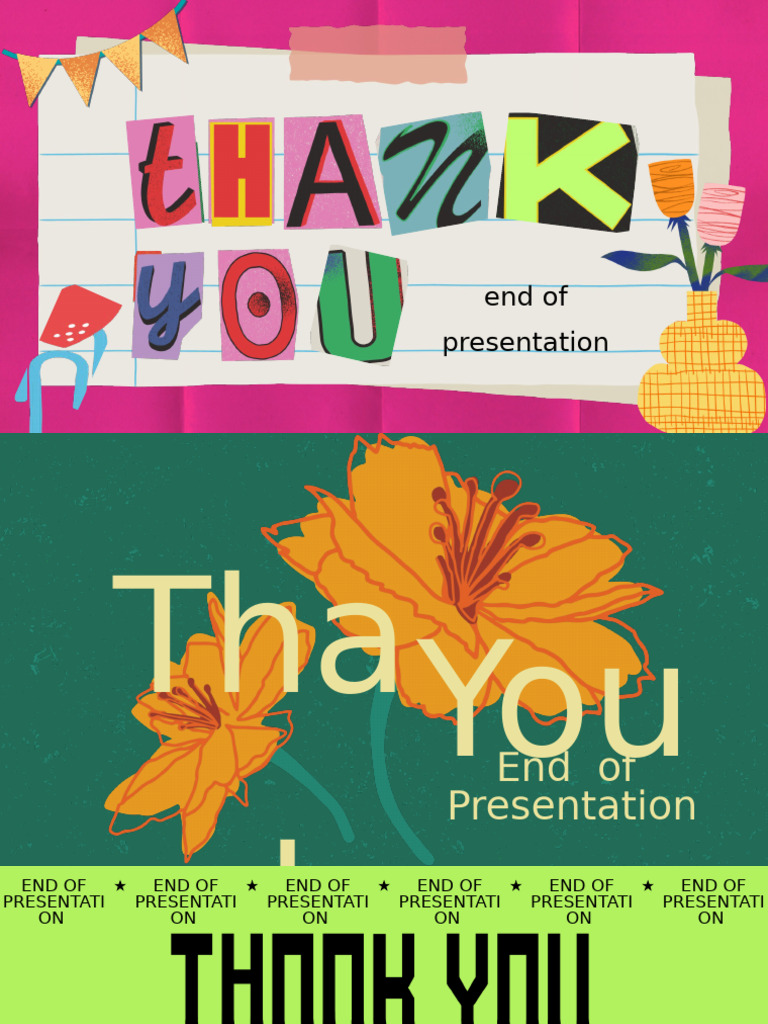 Thank You End of Presentation Slides | PDF