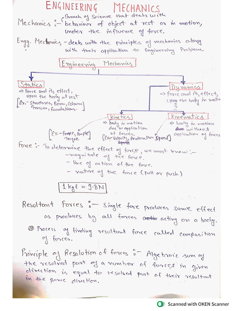 Engineering Mechanics Classification | PDF