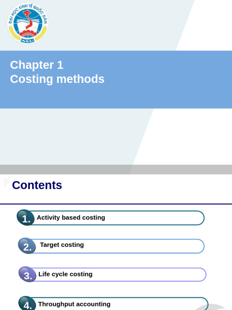 Costing Methods: ABC, Target, Life Cycle | PDF | Life Cycle Assessment ...