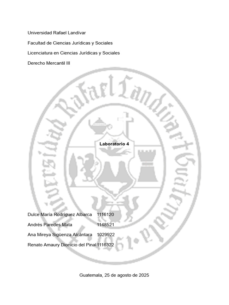 Laboratorio 4 Mercantil III | PDF