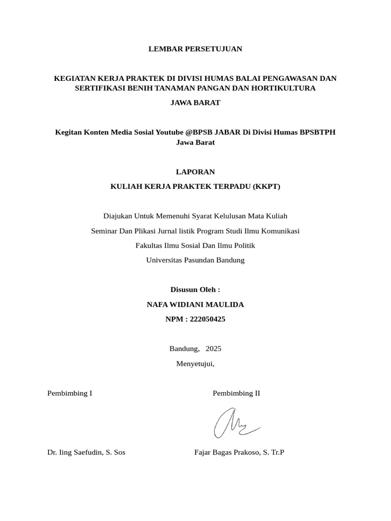 Lembar Persetujuan Nafa | PDF