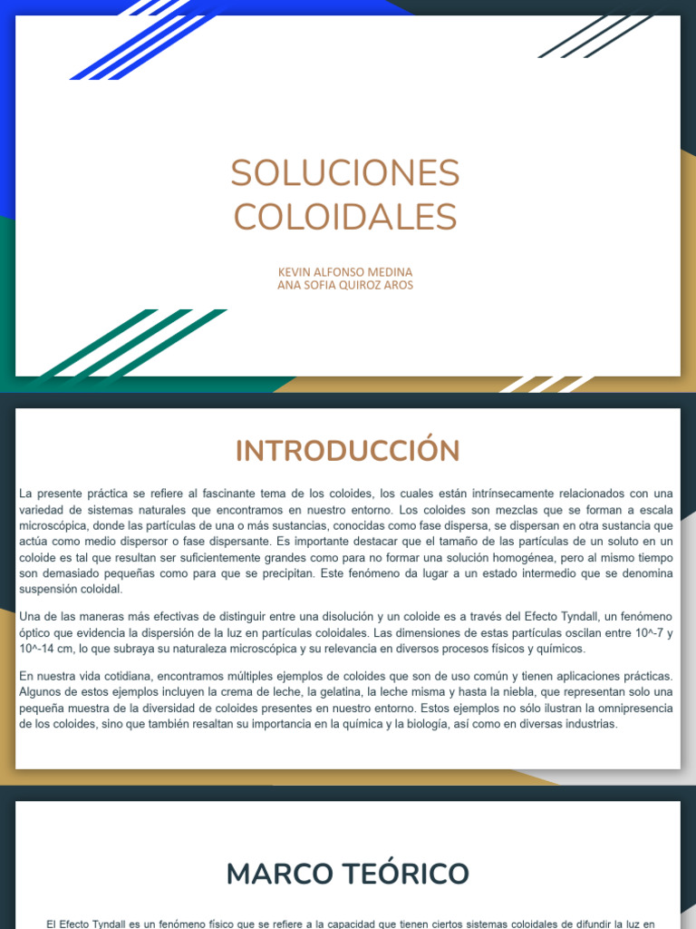 Soluciones Coloidales | PDF | Coloide | Emulsión