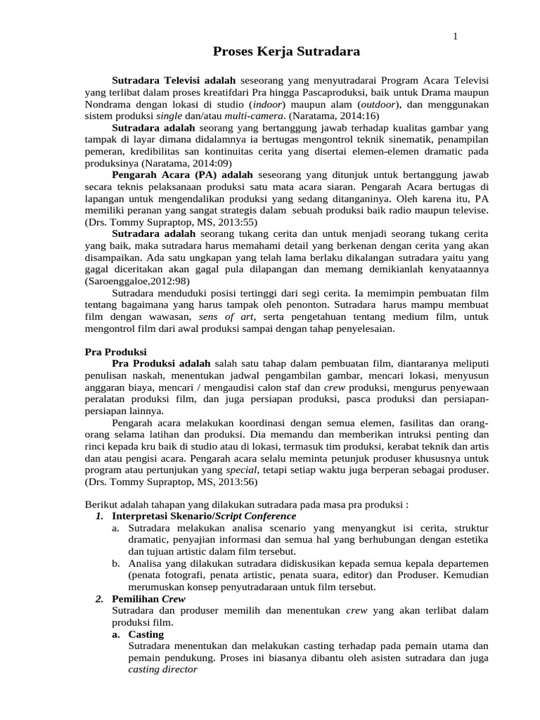 U. 2-Lembar-Kerja-Sutradara DOC | PDF