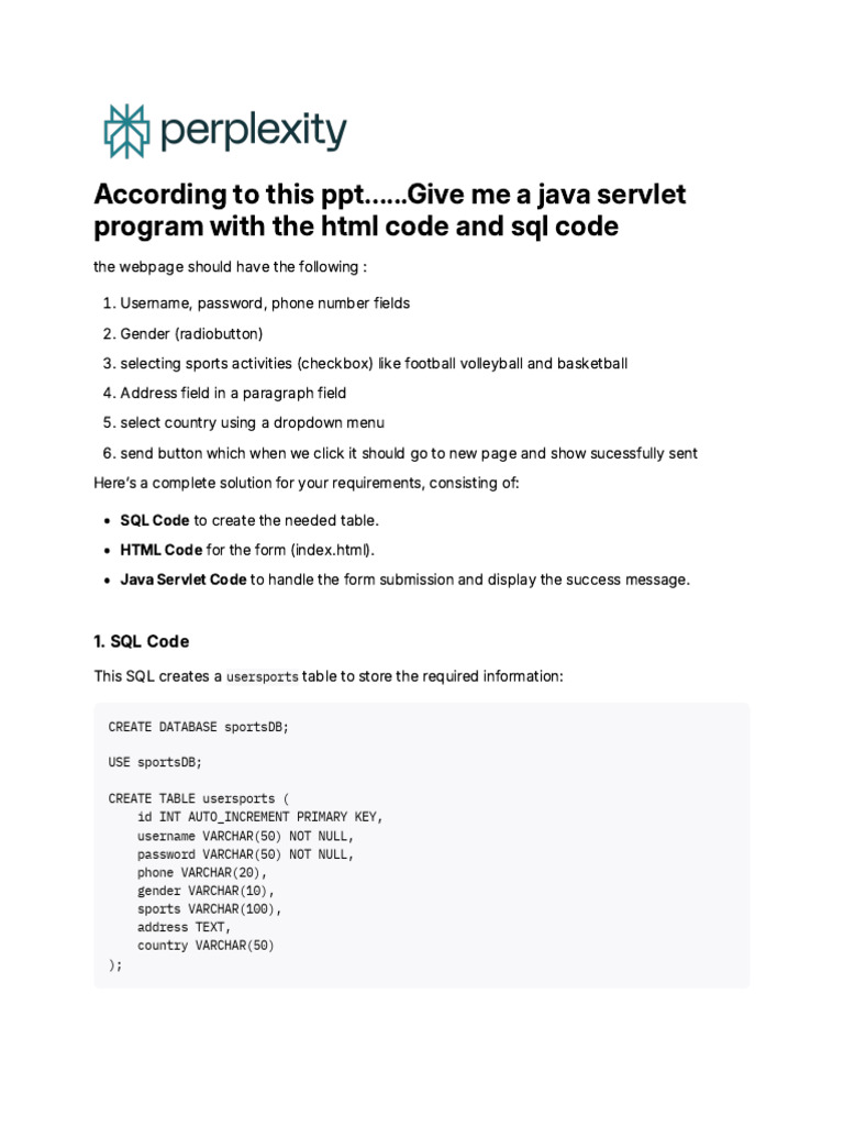 Java Servlet Program | PDF | Computing | Software Engineering