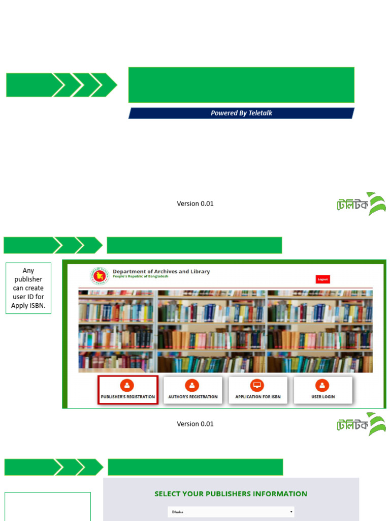 ISBN Registration Process Guide | PDF | Button (Computing) | Password
