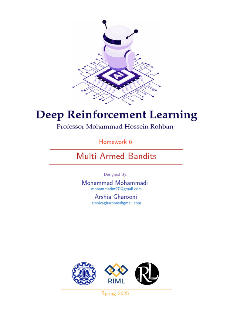 Home Work Reinforcement Learning Multi Armed Bandit | PDF | Bayesian ...