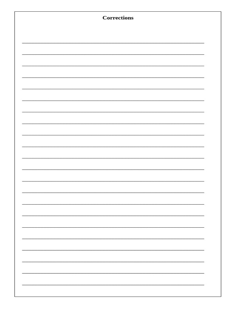 Corrections Paper | PDF