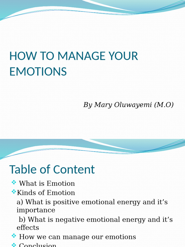 Effective Strategies for Emotion Management | PDF | Emotions | Feeling