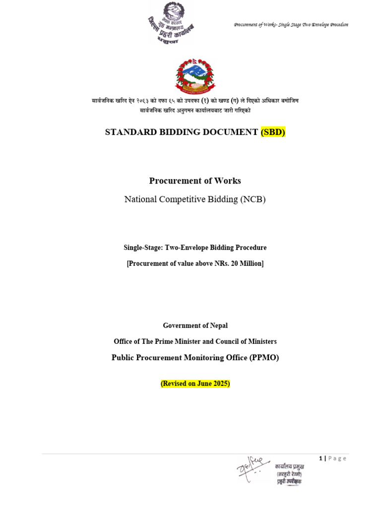 Bid Document PP Duhabi Dhanusha | PDF | Specification (Technical Standard)