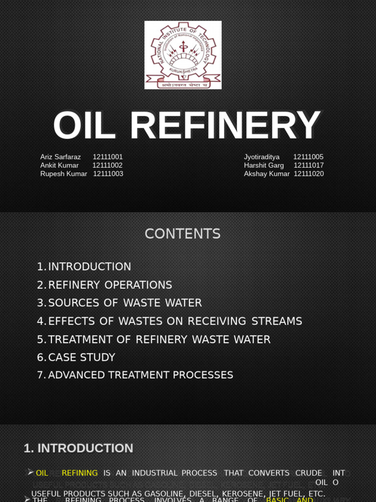 Oil Refinery Wastewater Management Guide | PDF | Sewage Treatment ...