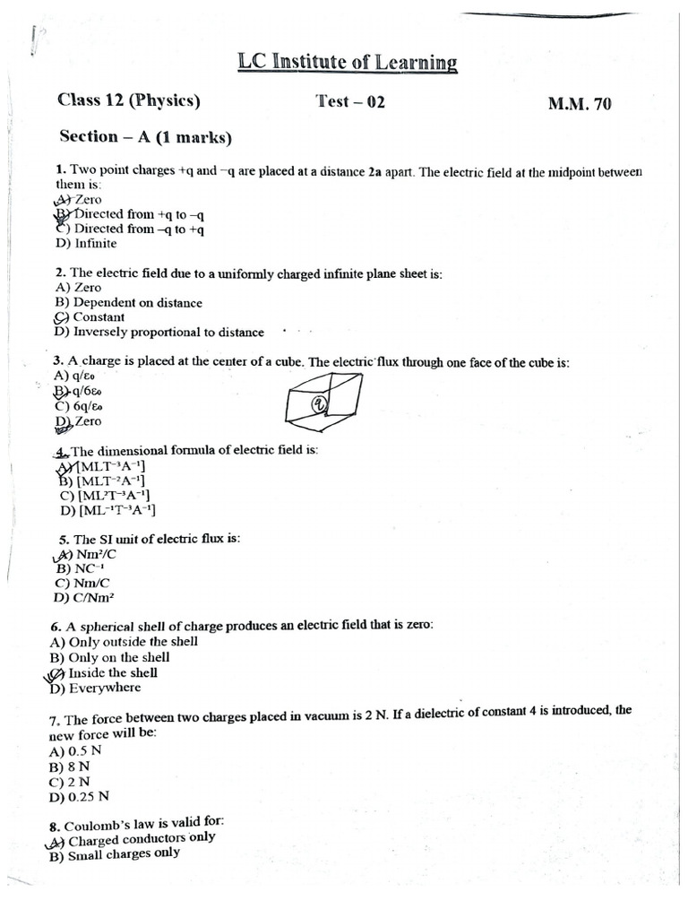 CH 2 Question Paper (Tution) | PDF