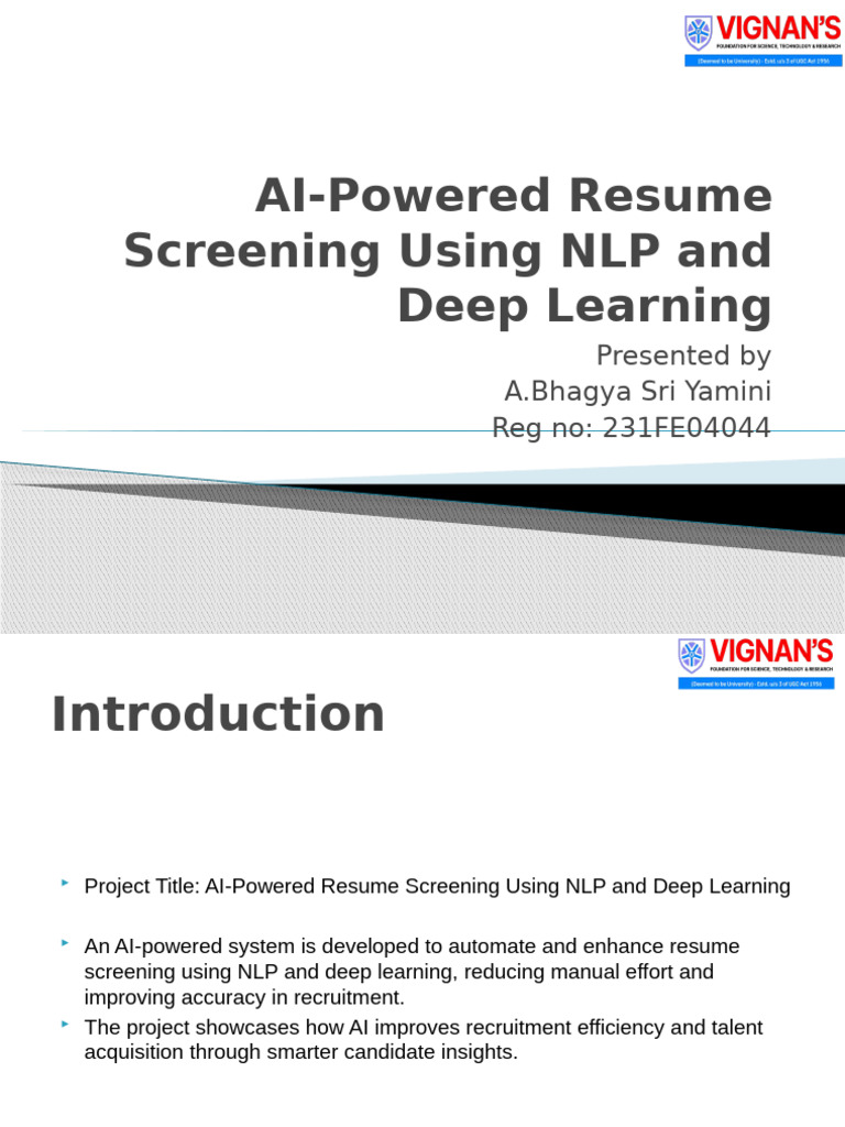 Automated Resume Screening with NLP | PDF | Artificial Intelligence ...