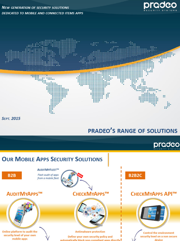 Pradeo - Product Range | PDF | Mobile App | Android (Operating System)
