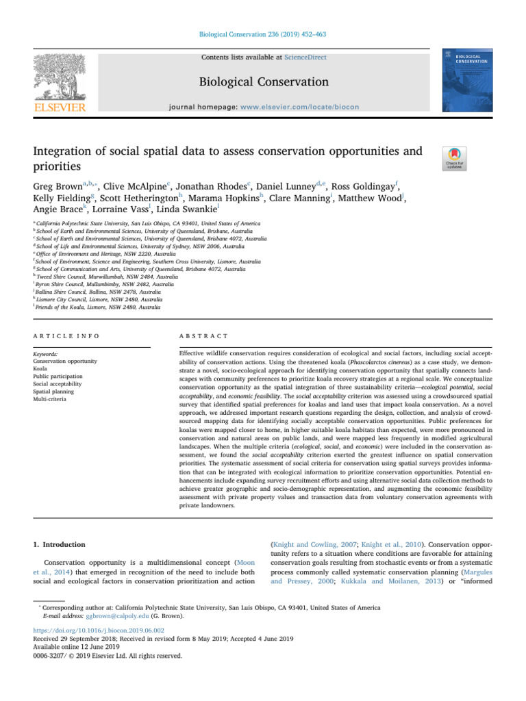 Integration of Social Spatial Data To Assess Conservation Opportunities ...