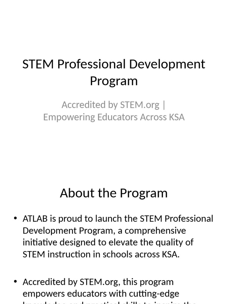 STEM Professional Development ATLAB | PDF