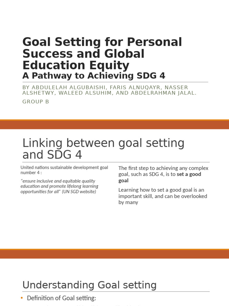 Goal Setting for Educational Success | PDF | Goal | Goal Setting